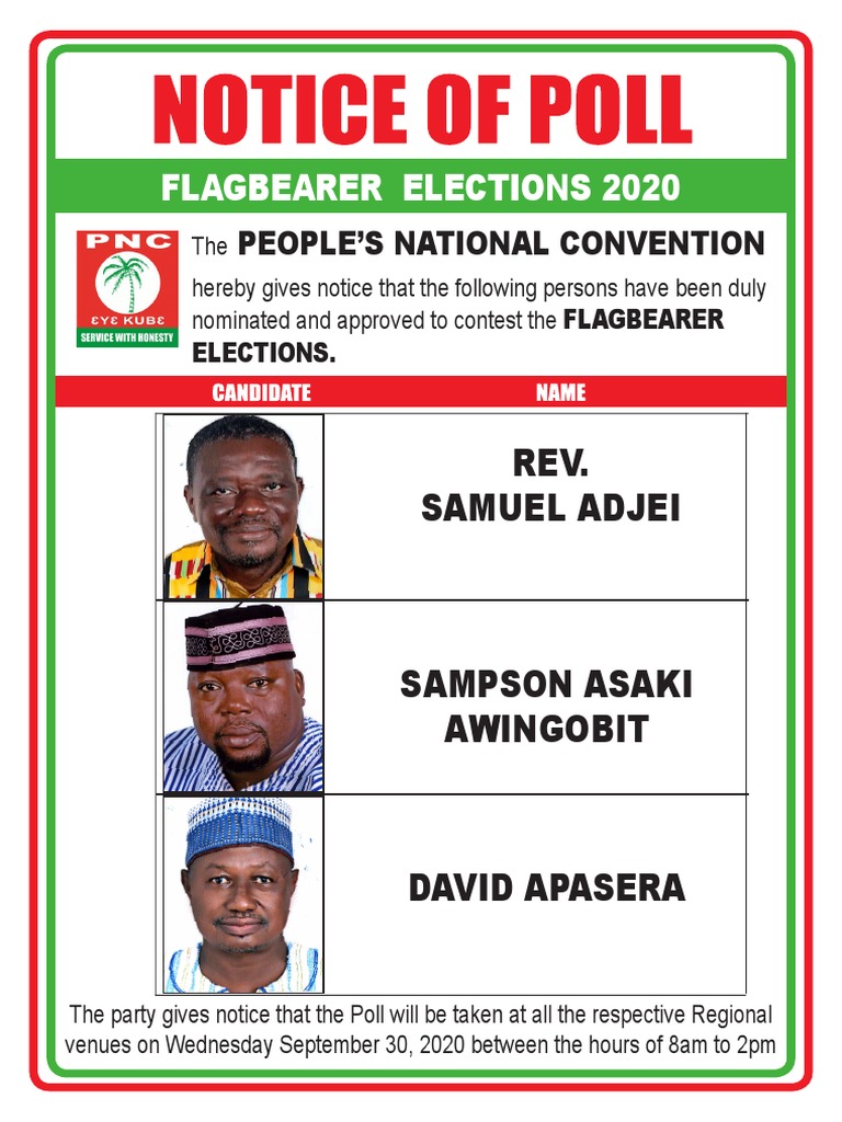 PNC Notice of Poll 2020 | PDF