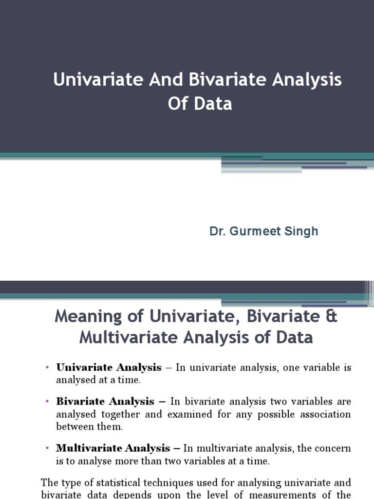 11.univariate and Bivariate Analysis of Data | PDF | Descriptive ...
