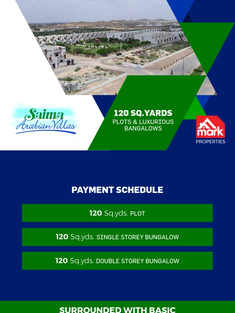 120 SQ - YARDS: Plots & Luxurious Bangalows | PDF | Buildings And ...