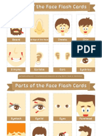 Parts of The Face Flash Cards 2x3 PDF | PDF