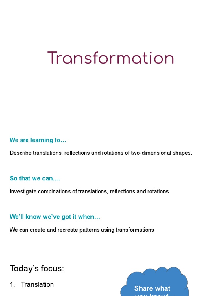 Transformation | PDF