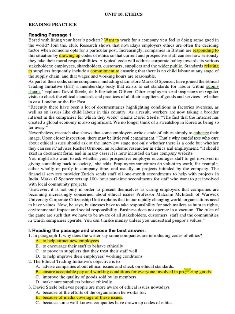 Assignment 4 - Unit 10 - Ethics | PDF | Fair Trade | Sweatshop