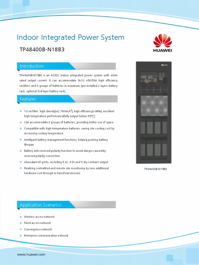 TP48400B-N18B3 Indoor Integrated Power System Datasheet | PDF ...