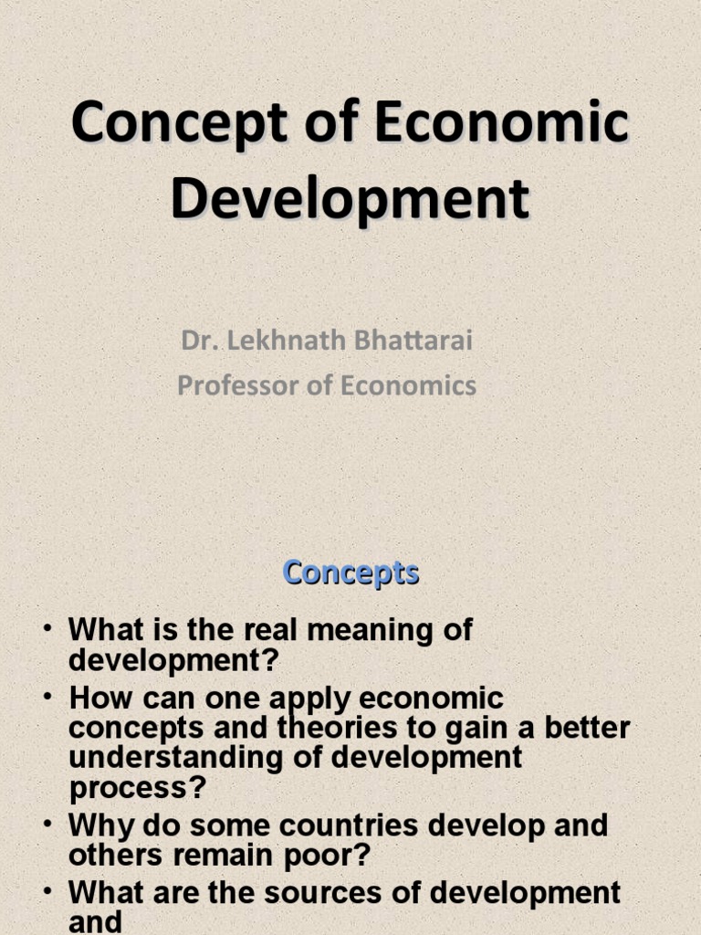 Concept of Economic Development | PDF | Economic Growth | Gross ...