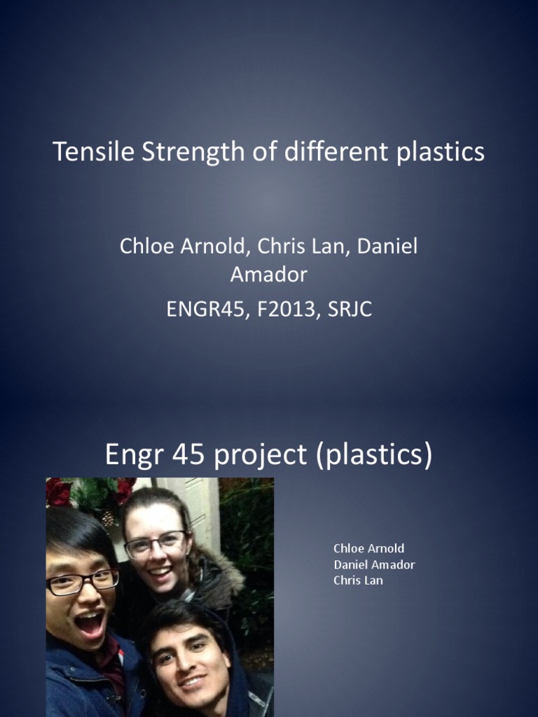 Tensile Strength of Plastics | PDF | Young's Modulus | Plastic