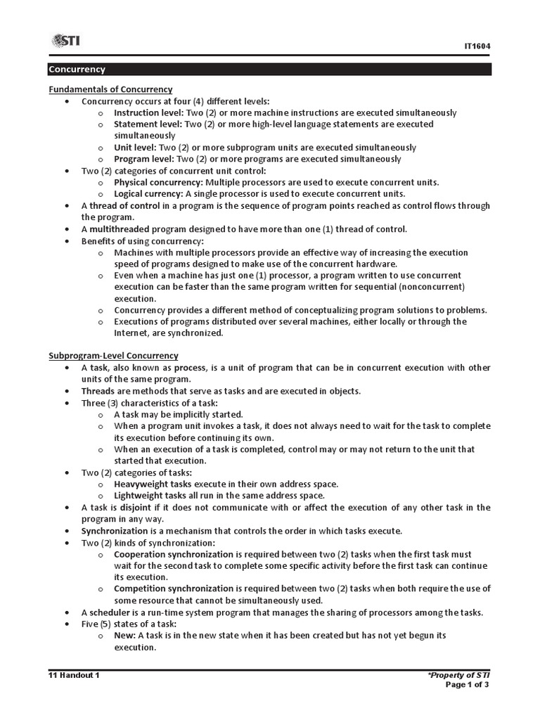 Fundamentals of Concurrency | PDF | Message Passing | Operating System Technology