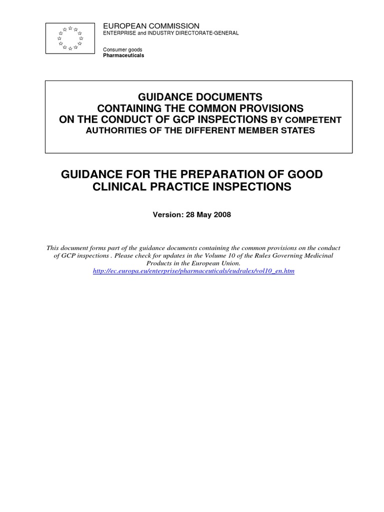 Guidance For The Preparation of GCP Inspections en PDF | PDF ...