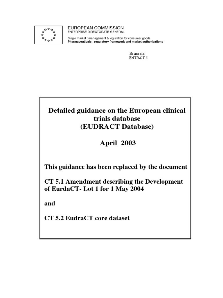13 CP and Guidance Eudract April 04 en PDF | PDF | Clinical Trial ...