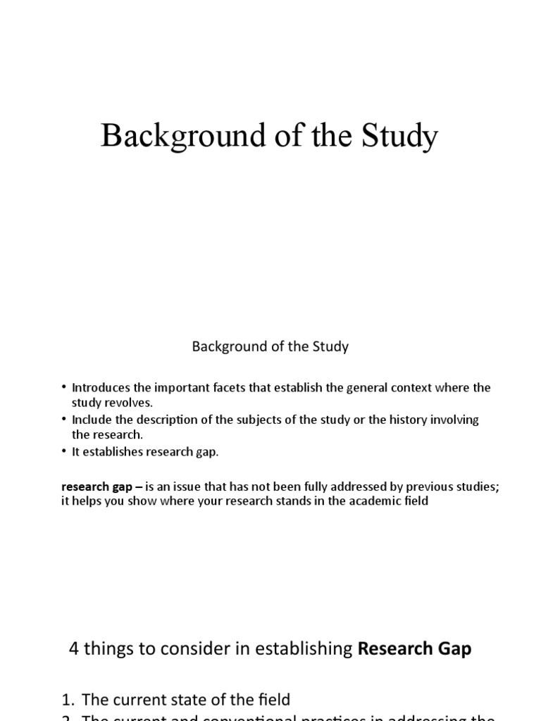 Background of The Study, Research Questions, Hypothesis, Scope and ...