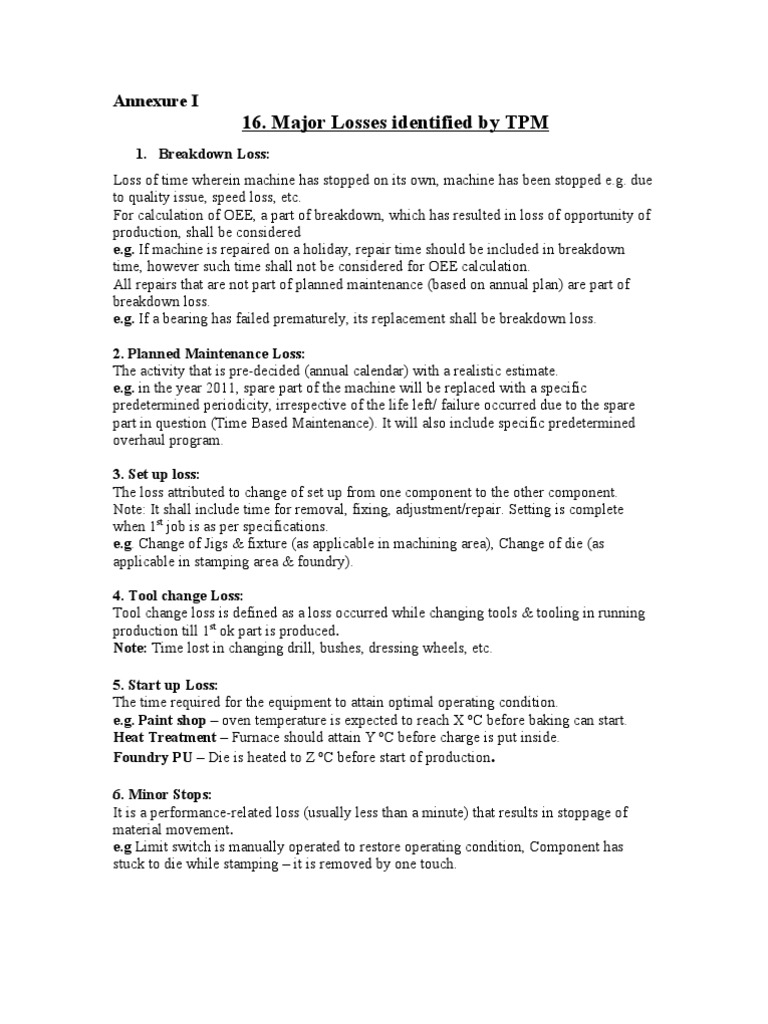 16 Losses | PDF | Industrial Processes | Mechanical Engineering
