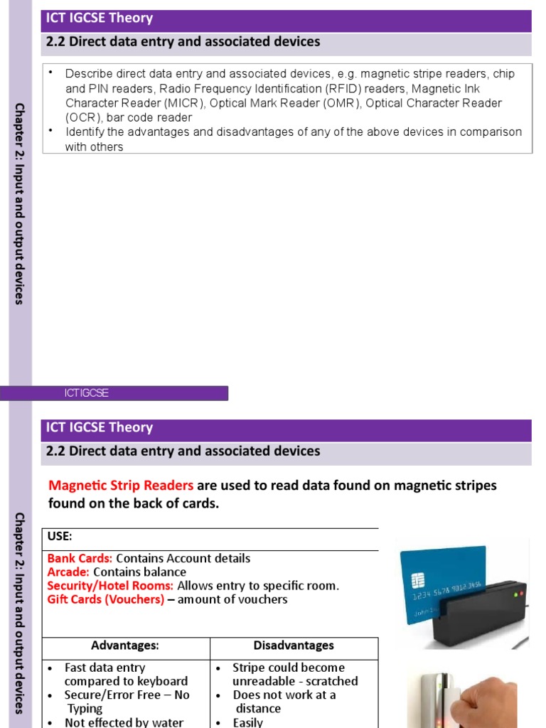 Direct Data Entry Devices: A Comparison of Magnetic Stripe Readers ...