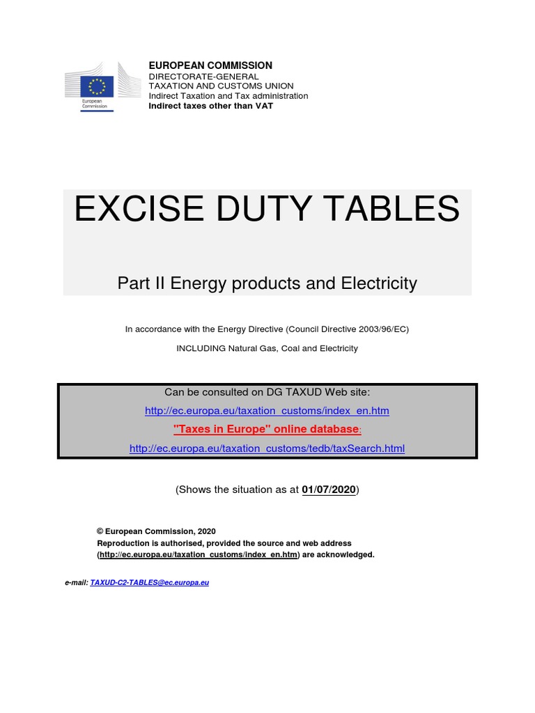 Excise Duties-Part II Energy Products en | PDF | European Economic ...