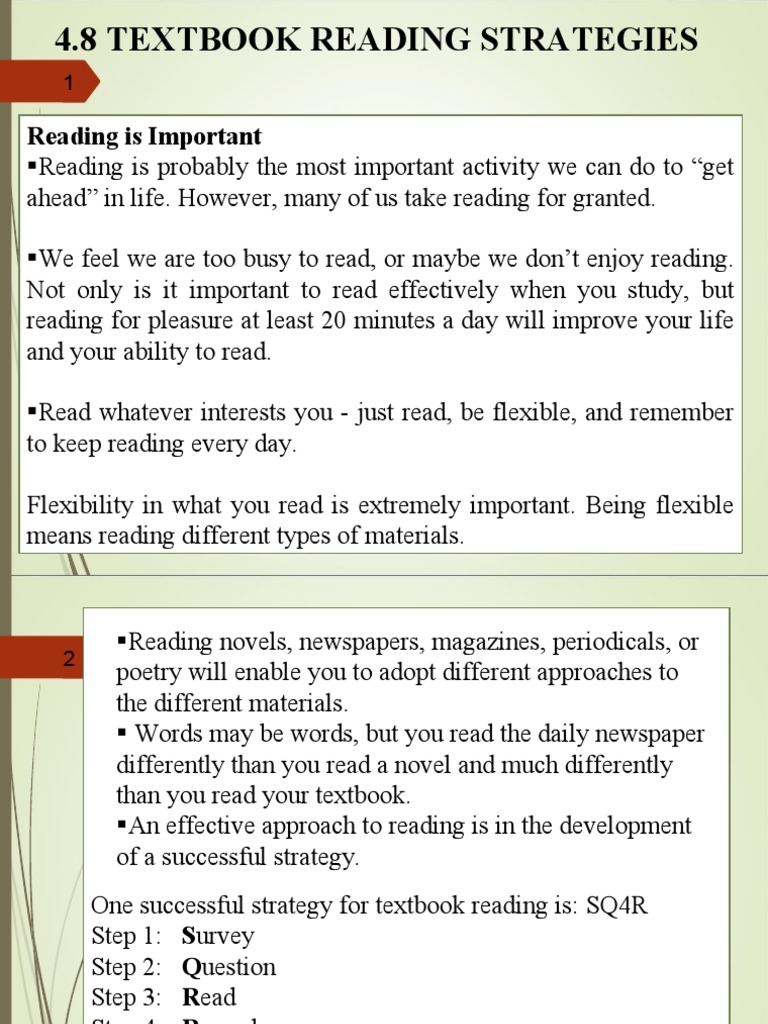 8.textbook Reading Strategies | PDF | Long Term Memory | Memory