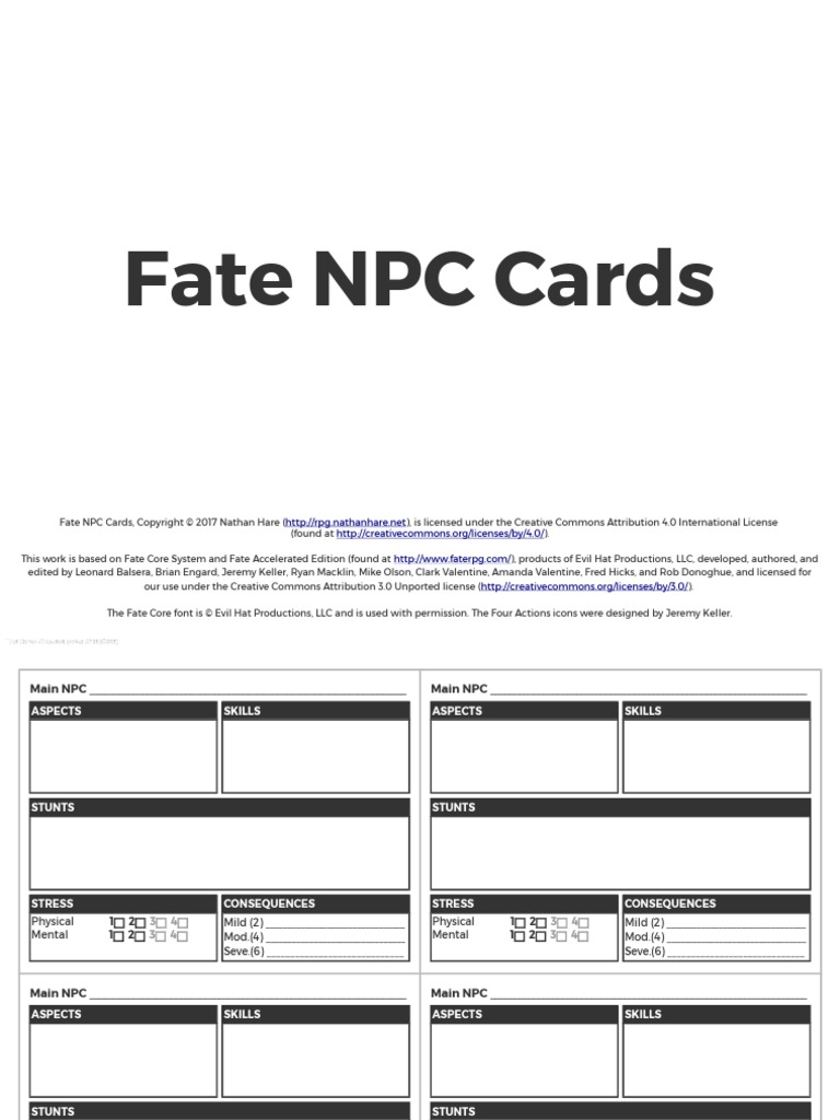 Fate NPC Cards: Eliot Hamel-Blanchet (Order #21195991) | PDF | Social ...