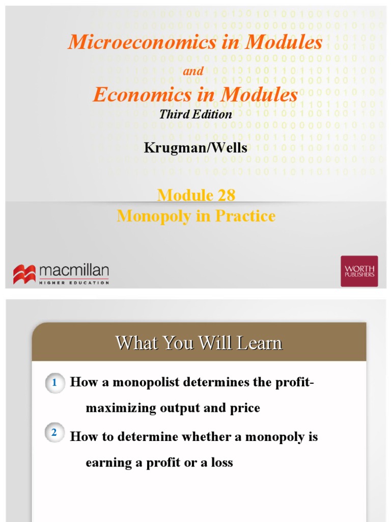 Microeconomics in Modules Economics in Modules | PDF | Monopoly | Demand