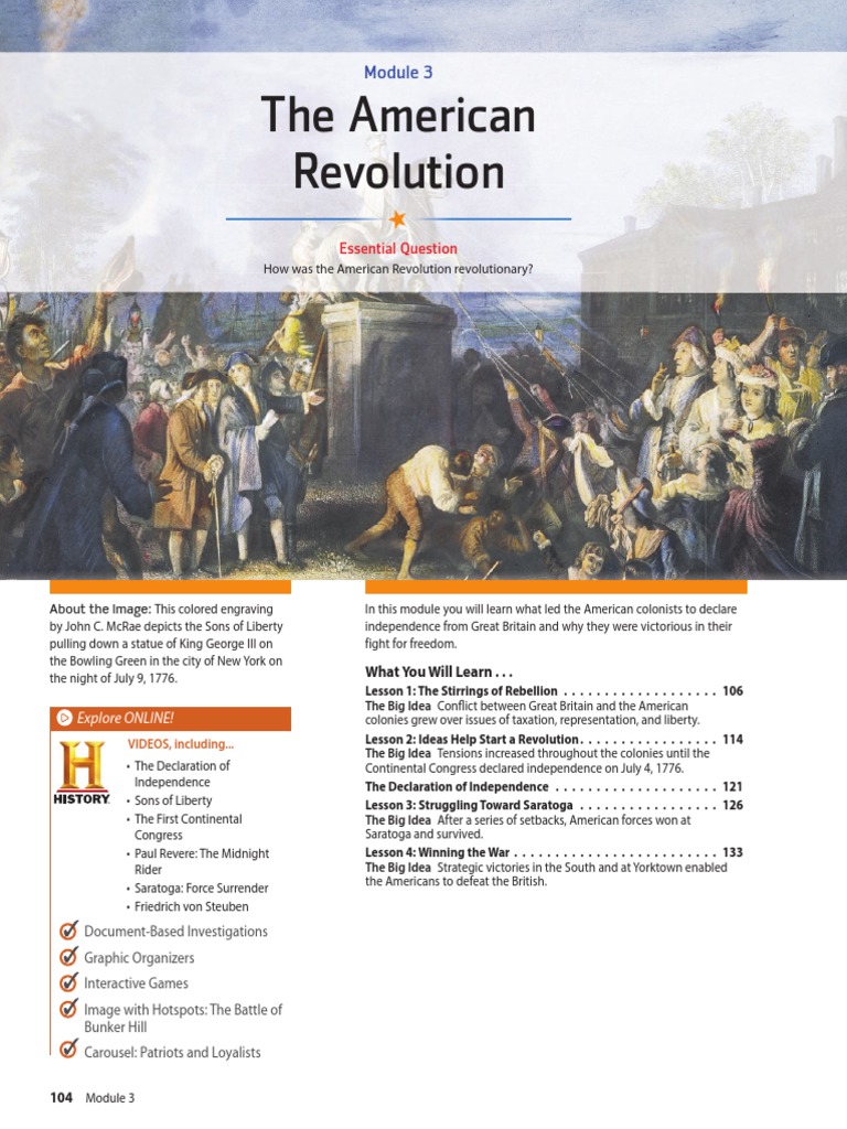 The American Revolution Text PDF | PDF | Thirteen Colonies | American ...
