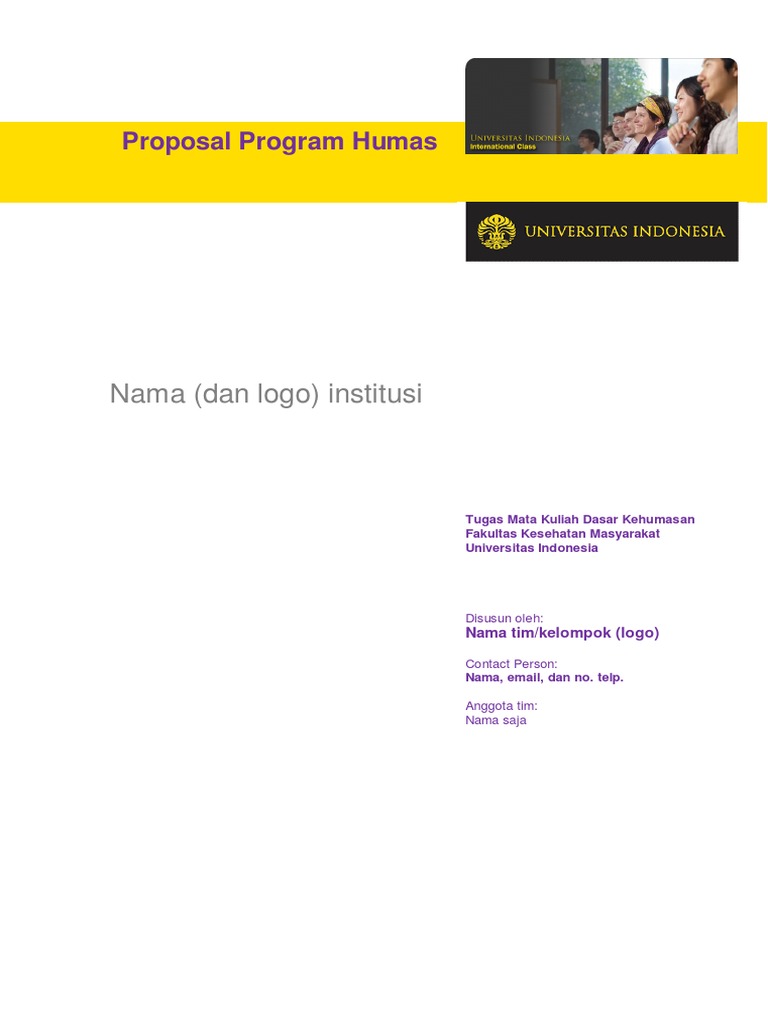 Panduan Tugas Proposal Program Humas | PDF