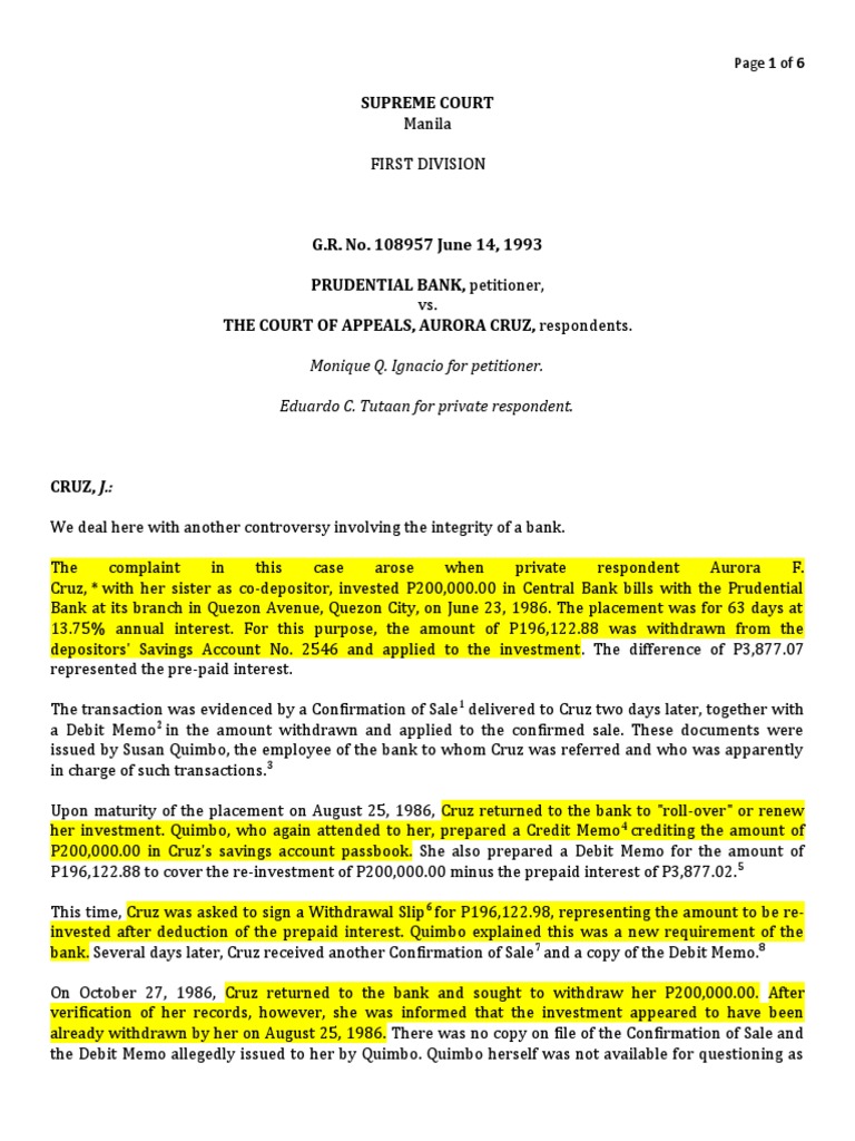 Prudential Bank vs. CA | Download Free PDF | Damages | Social Institutions