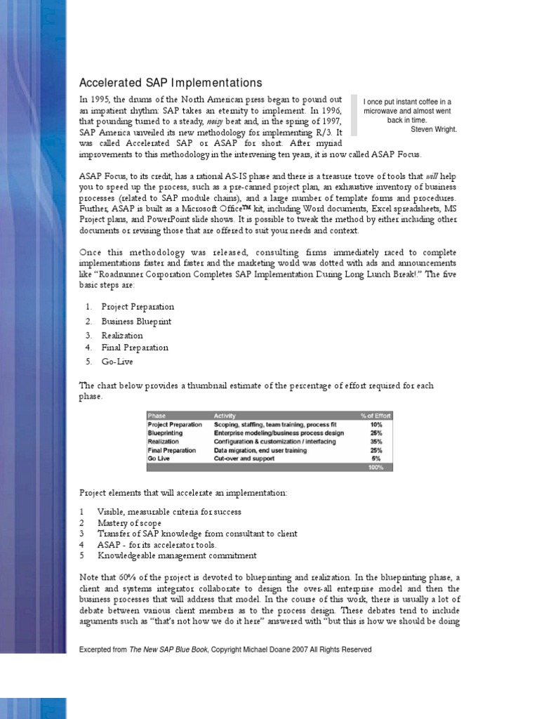 4074 - Accelerated SAP Implementations | PDF | Business Process | Computing