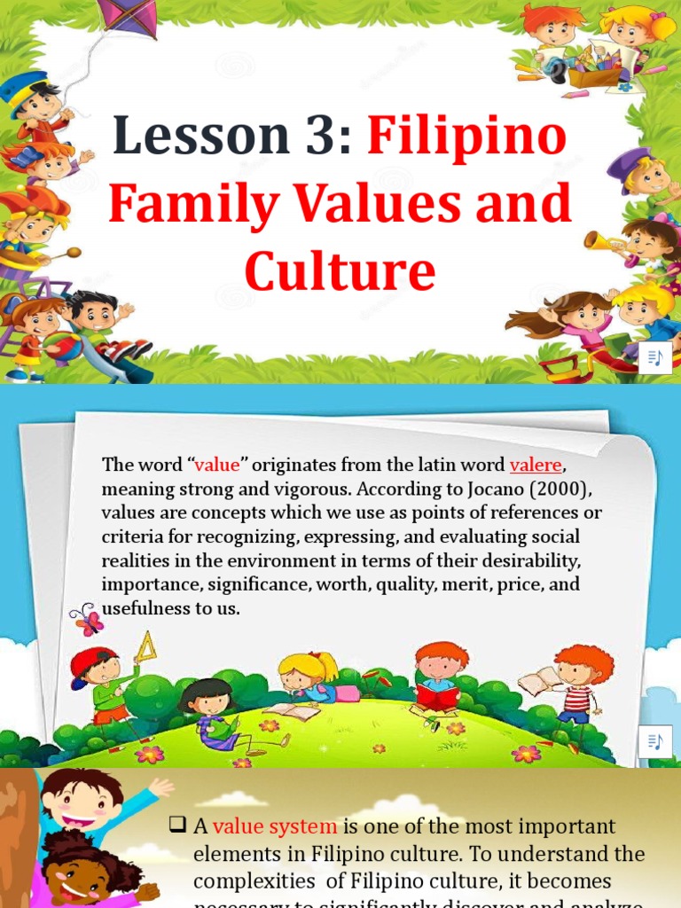 Lesson 3:: Filipino Family Values and Culture | PDF | Value (Ethics ...