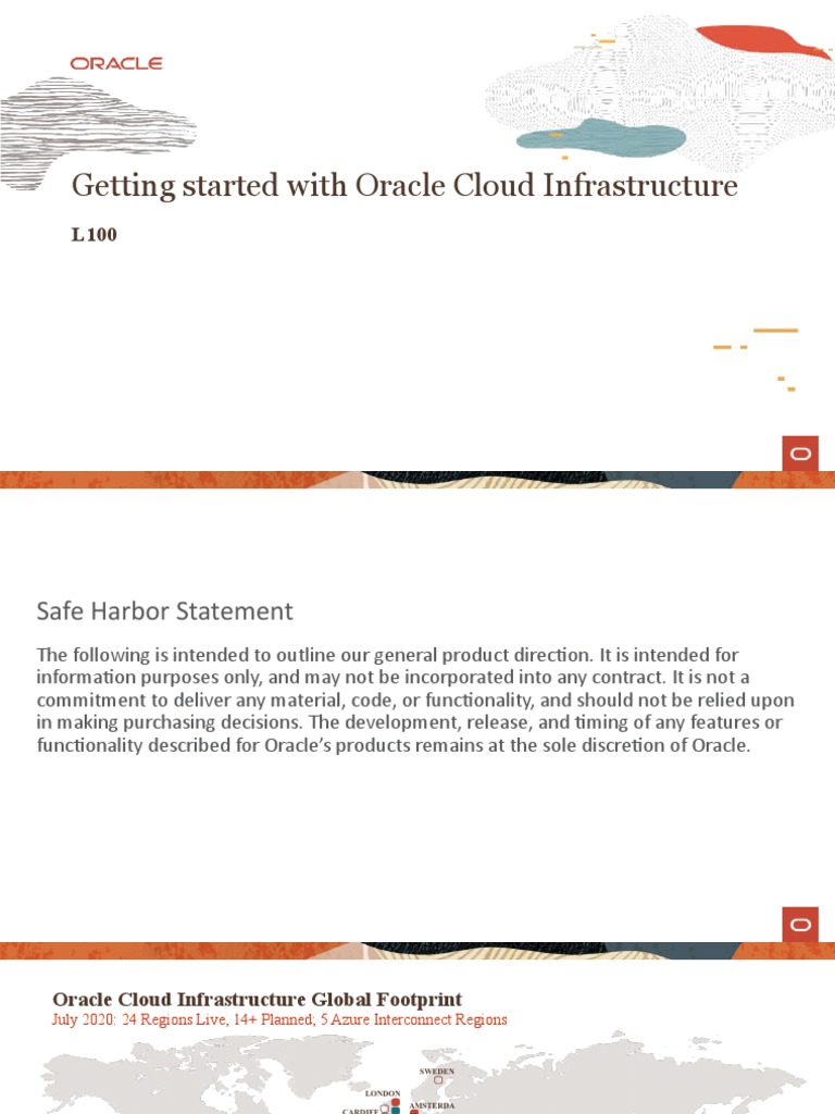Getting Started With Oracle Cloud Infrastructure | PDF