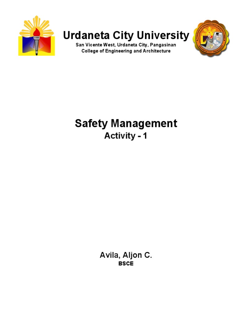 Activity - 1 Safety Management | PDF | Hazards | Occupational Safety ...