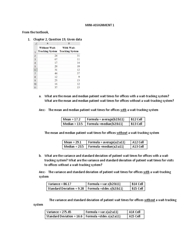 Mini-Assignment 1 PDF | PDF | Standard Score | Outlier