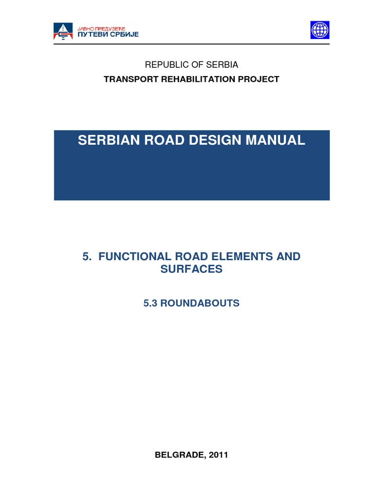 Serbian Road Design Manual: 5. Functional Road Elements and Surfaces ...