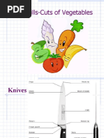 Classical French Vegetable Cuts Guide | PDF | Vegetables | Knife