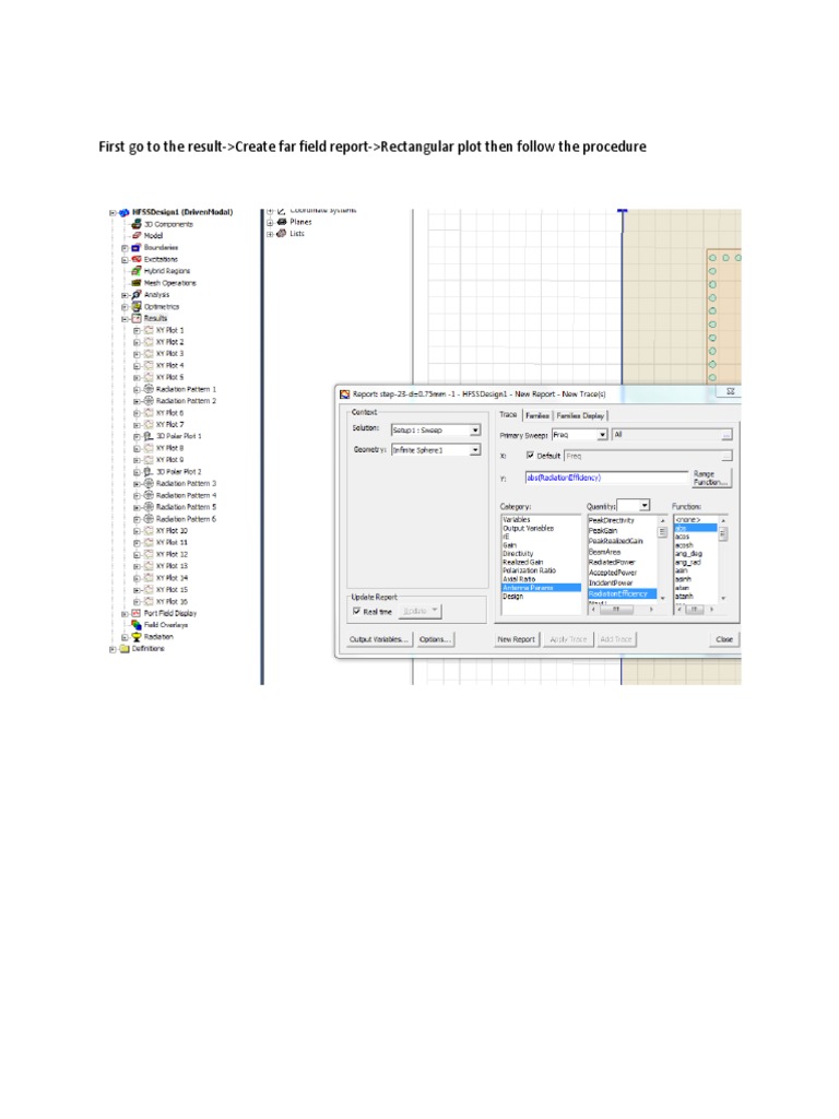 First Go To The Result - Create Far Field Report - Rectangular Plot ...