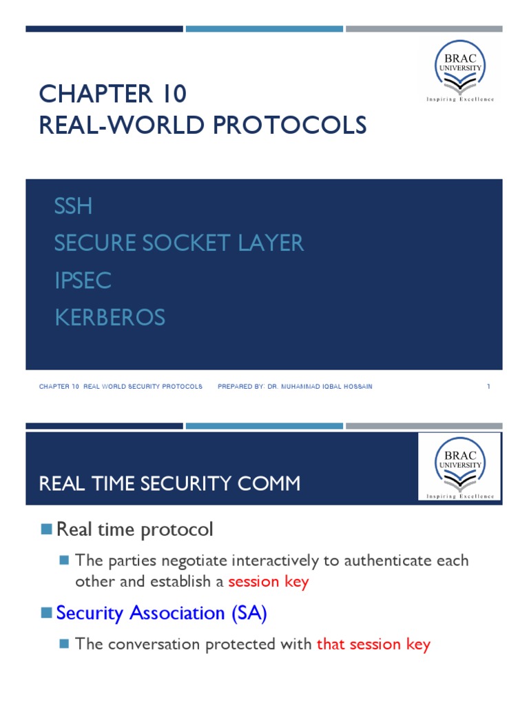 8 Real-World Protocols | PDF | Key (Cryptography) | Transport Layer Security