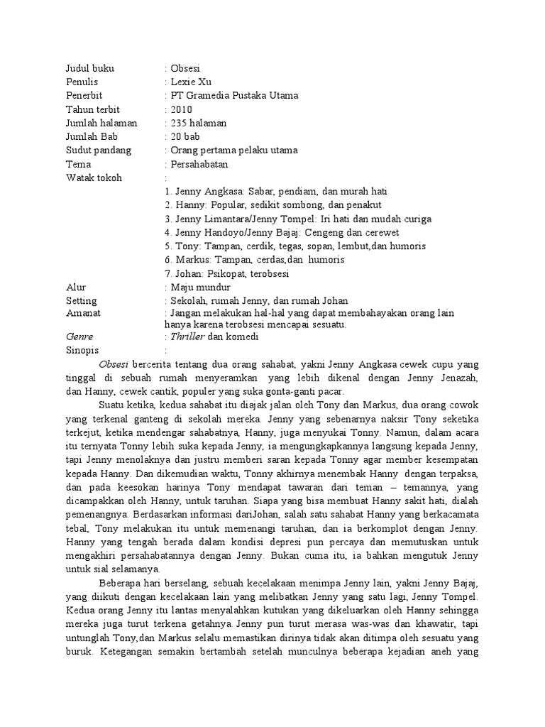 Obsesi (Lexie Xu) | PDF