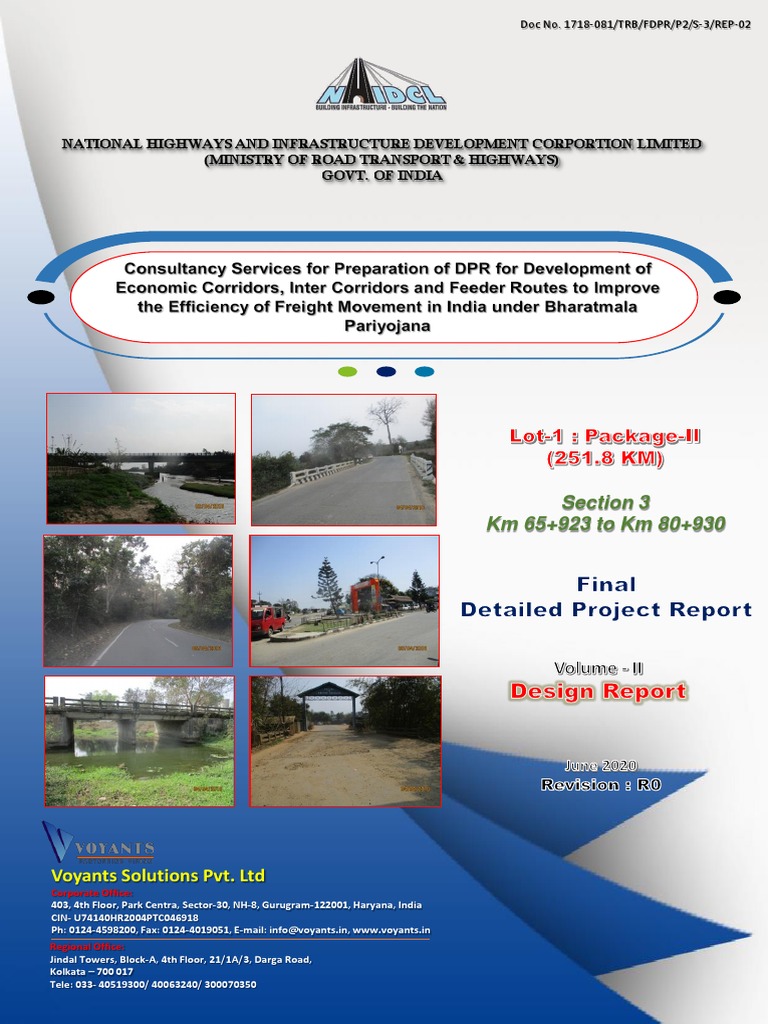 Vol. II - Design Report PDF | PDF | Road | Road Surface