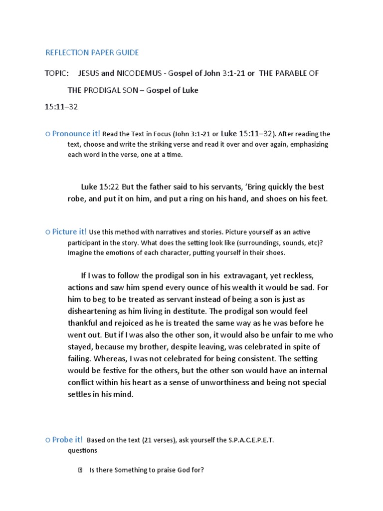Luke 15:11-32 (NRSV) The Parable Of The Prodigal And His, 53% OFF