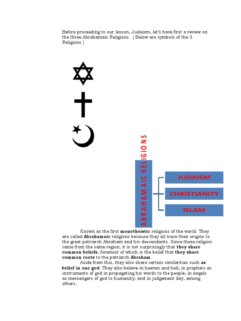 Judaism Christianity Islam | PDF | Israelites | Jews