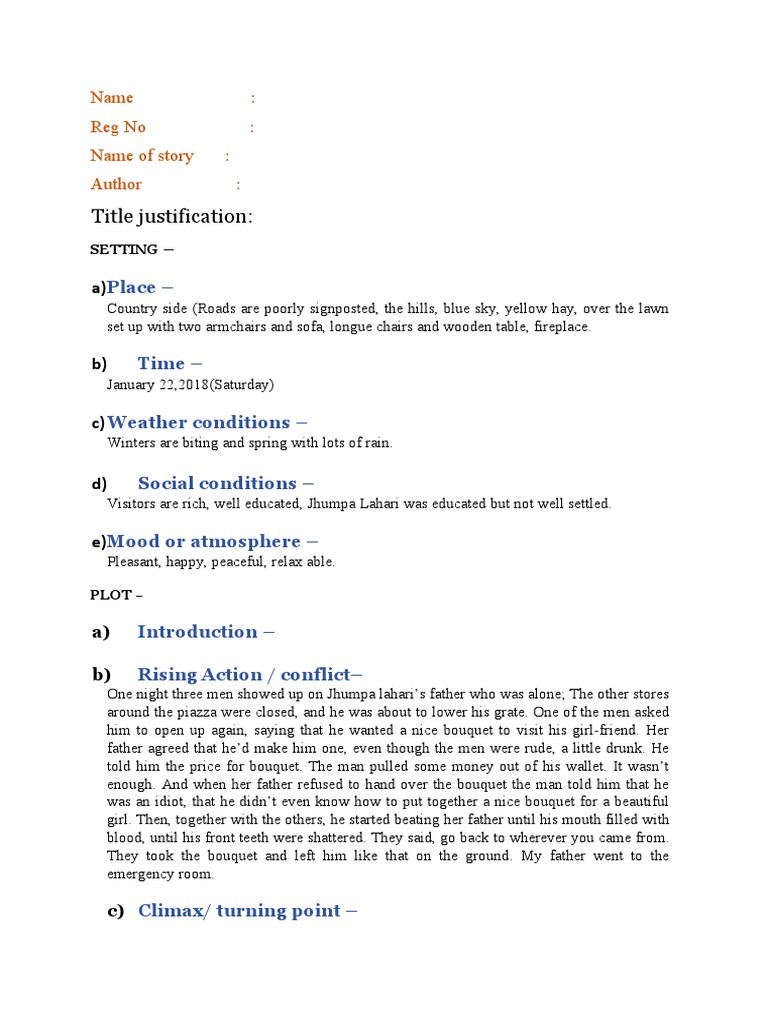 Title Justification | PDF | Narration