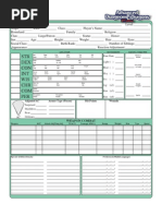 AD&D 2nd Edition Character Sheet | PDF | Role Playing Games | Leisure
