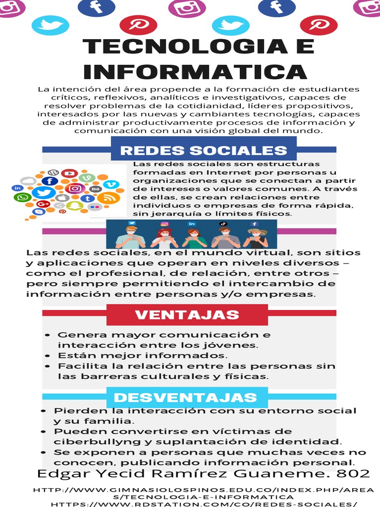 Guia 14. Informatica. Redes Sociales. | PDF