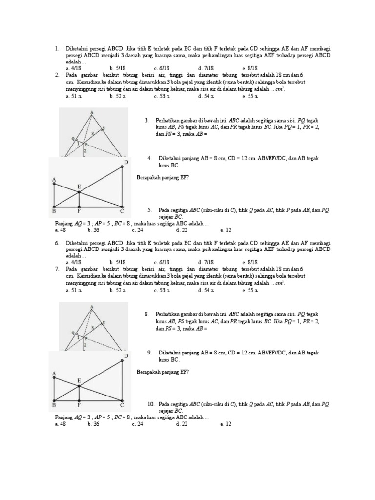 Diketahui Persegi ABCD | PDF