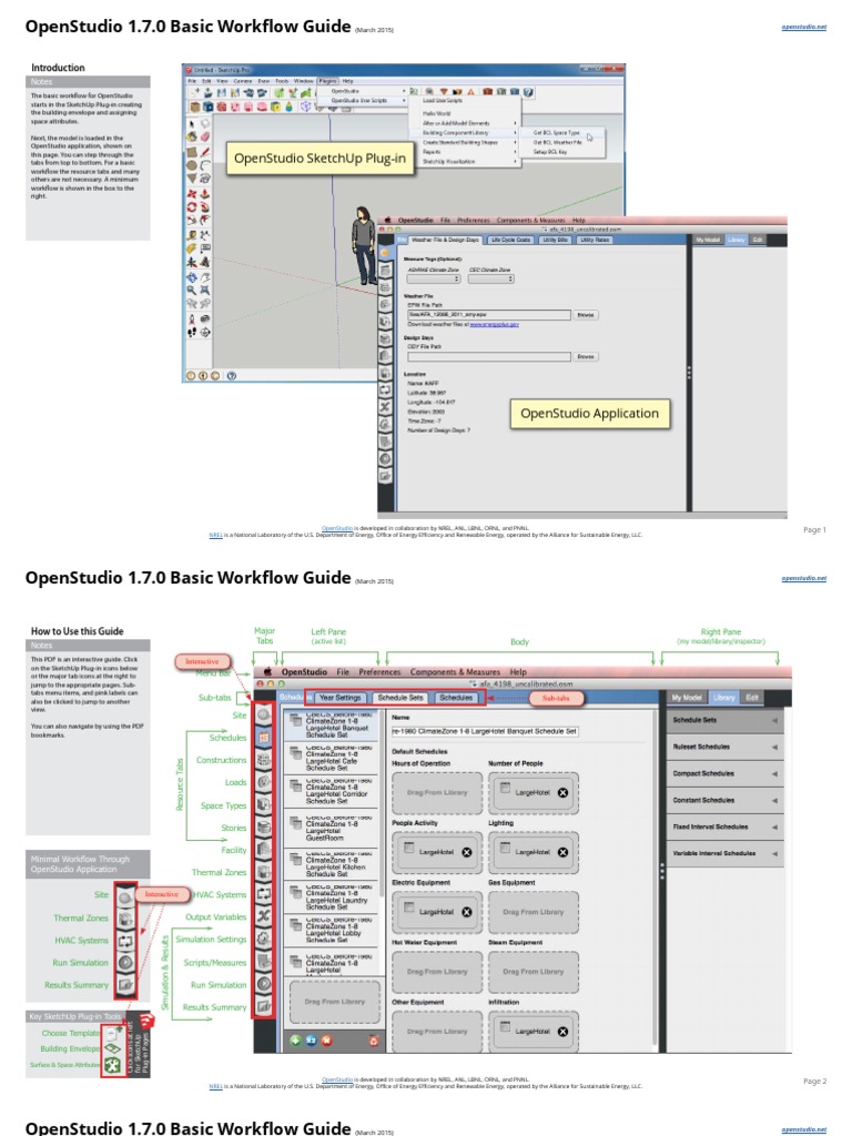 Openstudio 1.7.0 Basic Workflow Guide: Openstudio Sketchup Plug-In | PDF | Sketch Up | Simulation