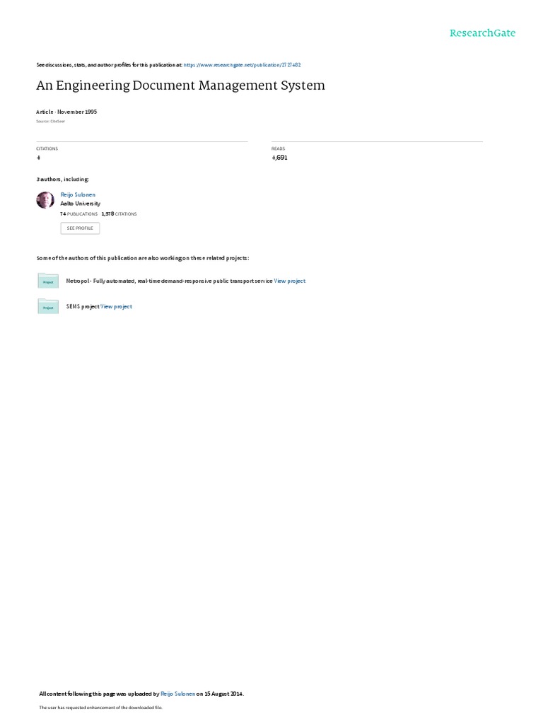 Engineering Document Management System | PDF | Databases | Server ...