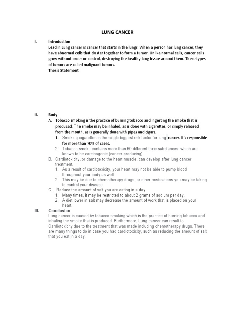 Lung Cancer: Iii. Conclusion | PDF