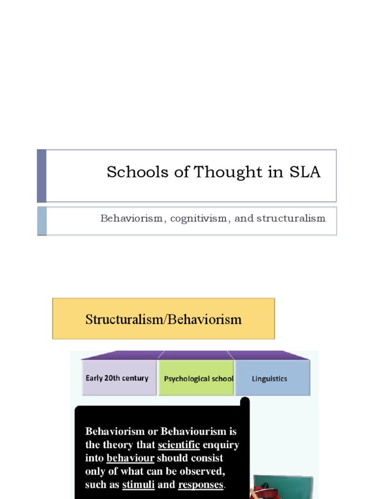 Schools of Thought in Second Language Acquisition | PDF ...