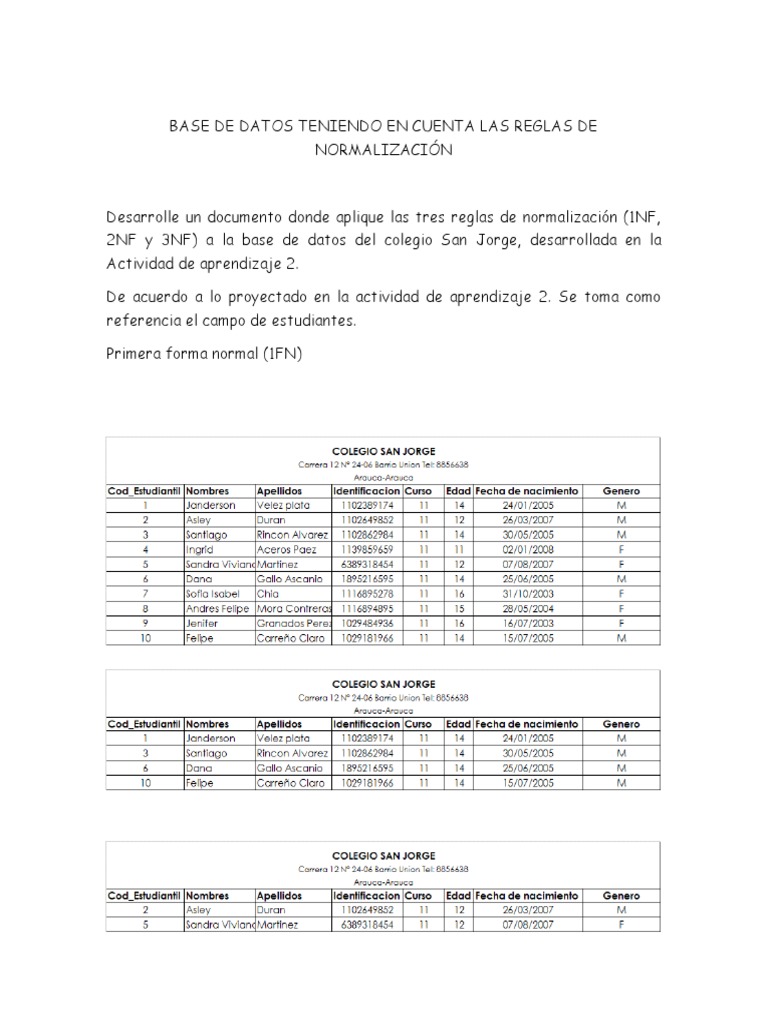 Actividad N 3-Reglas-de-Normalizacion | PDF