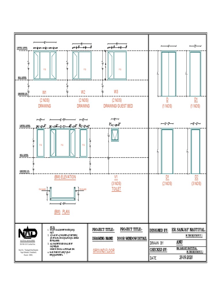 Ground Floor Door and Window Details | PDF