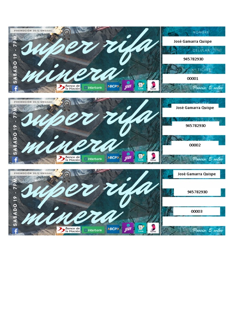 Plantilla Super Rifa | PDF