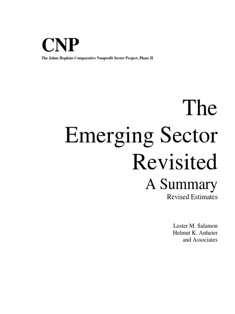 The Emerging Sector Revisited: A Summary | PDF | Nonprofit Organization ...