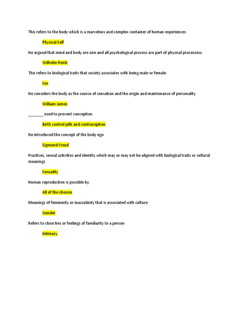 Quiz 4 (Understanding The Self) | PDF
