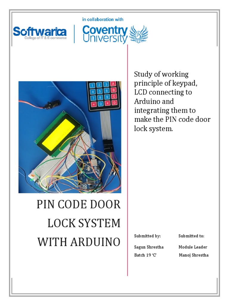 Pin Code Door Lock System With Arduino | PDF | Bank Vault | Arduino