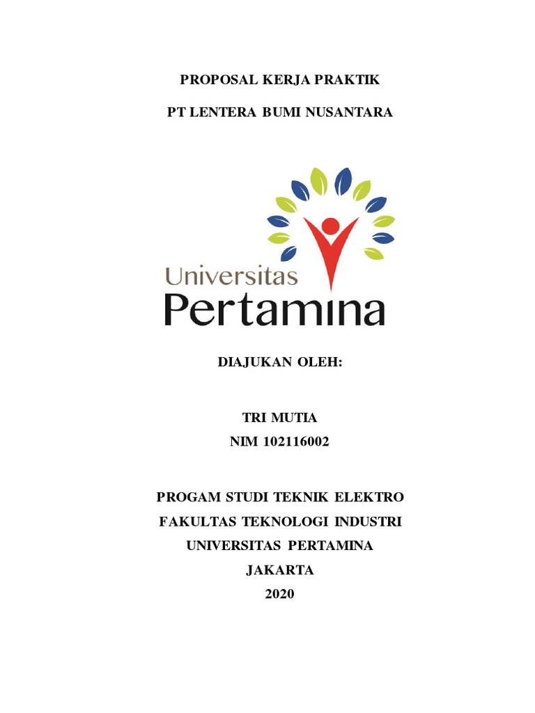 Tri Mutia - Proposal Kerja Praktek PT Lentera Bumi Nusantara | PDF